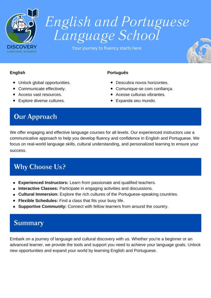 Home Page - Discovery Language Academy